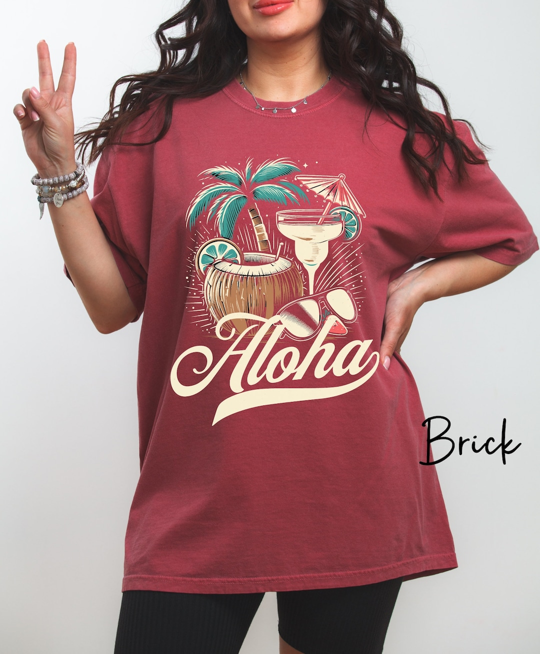 Aloha Shirt, Oversized Summer Tee, Preppy Clothes, Trendy Beach Clothes ...