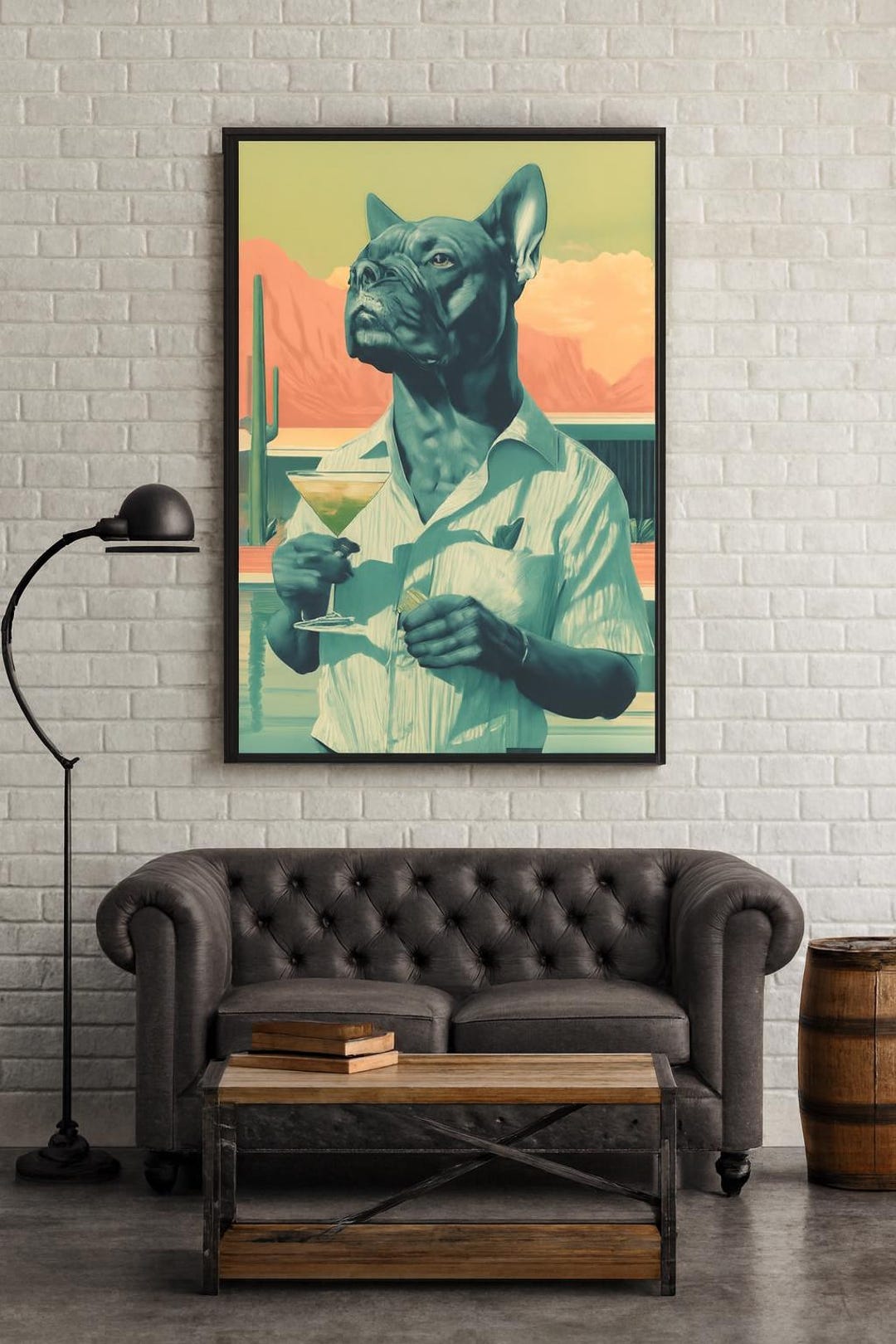 Cane Corso Art Print – Surreal Dog Martini Illustration (digital ...