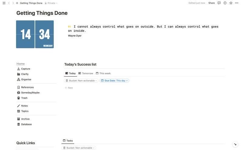 Getting Things Done Notion Template - Etsy