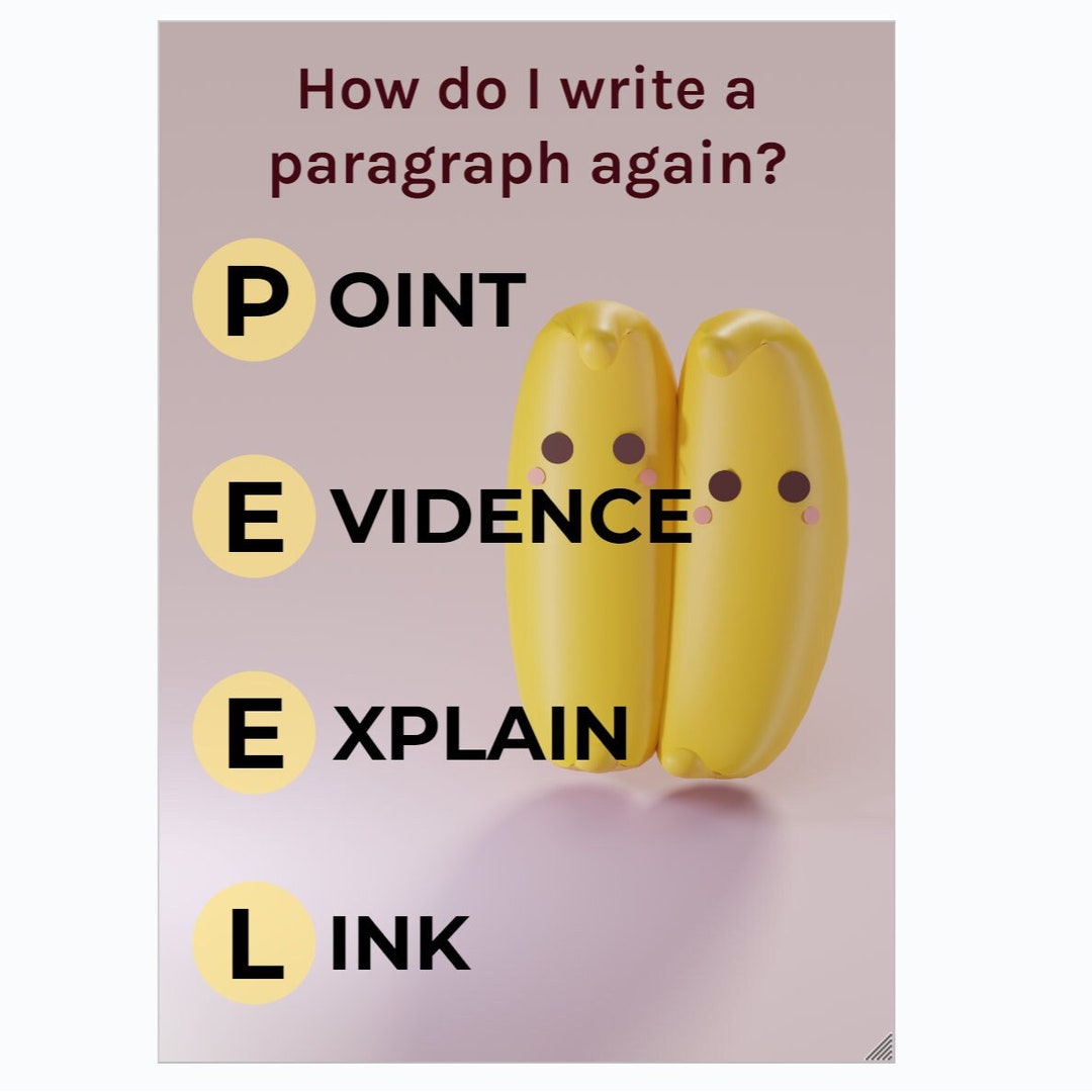 PEEL Paragraph Poster for the Classroom - Etsy