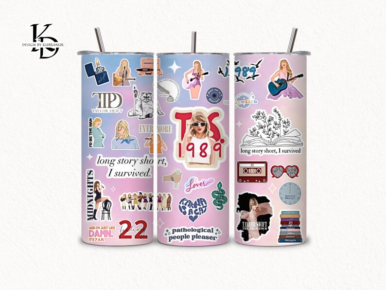 Swiftiie Pop Singer Collage Sublimation Tumbler Wrap. Lover. Pop Singer ...