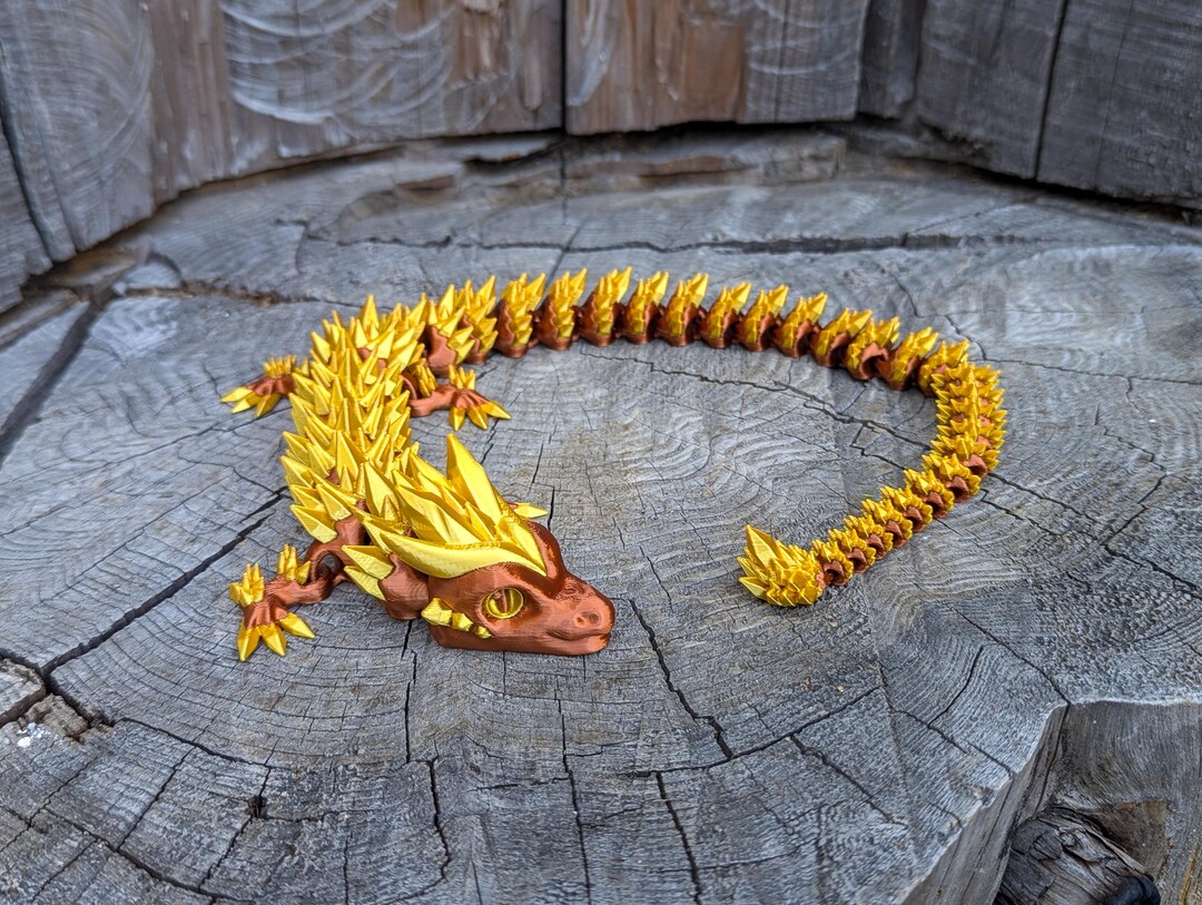 Bronze and Gold Mythical Crystal Dragon (large) - FREE SHIPPING! - Etsy