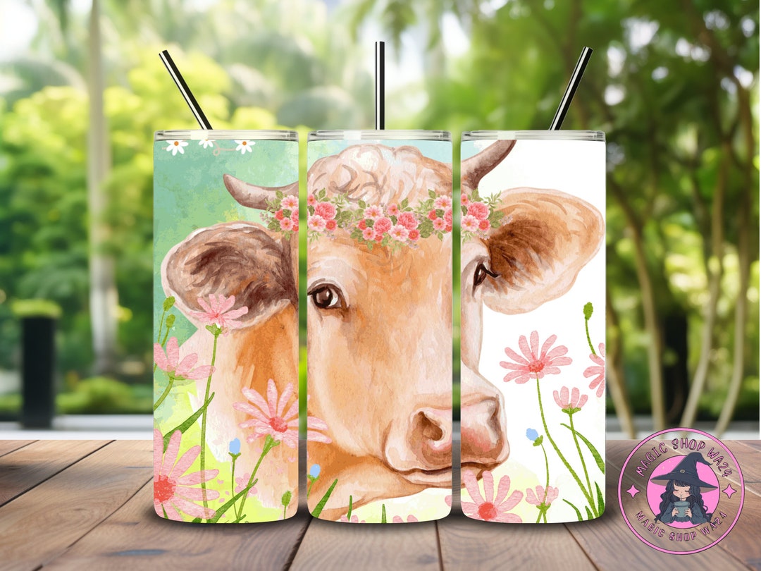 Positive Affirmations Tumbler Wrap, Cow Inspirational Quotes PNG ...