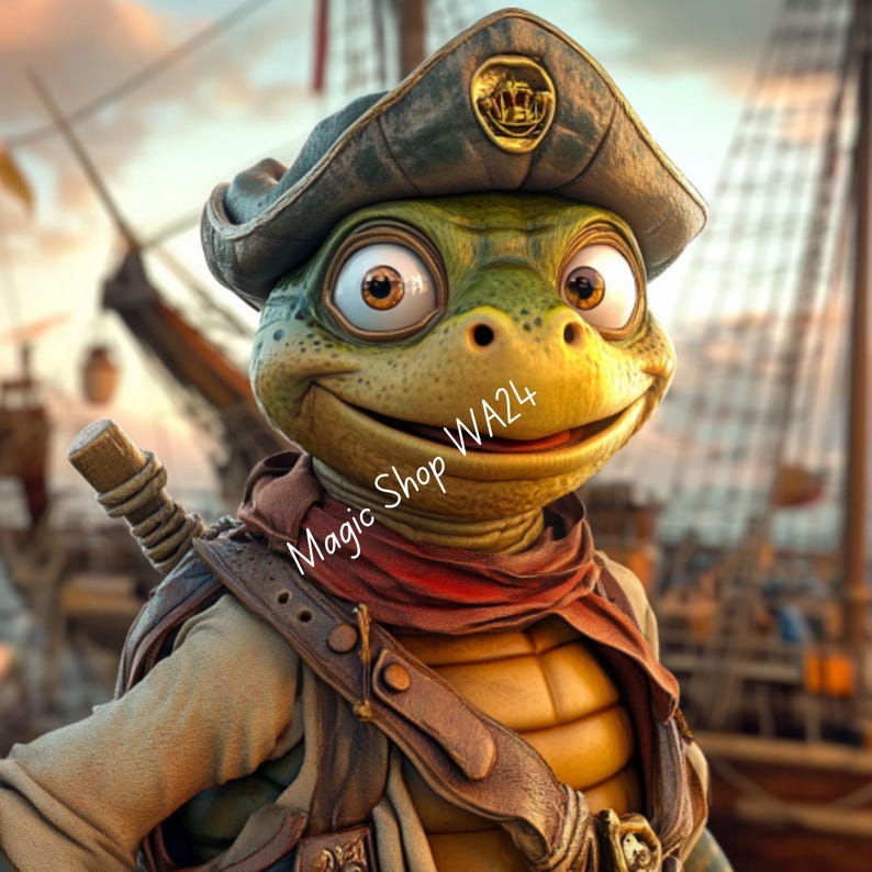 Positive Affirmations Tumbler Wrap, Pirate Turtle Inspirational Quotes ...