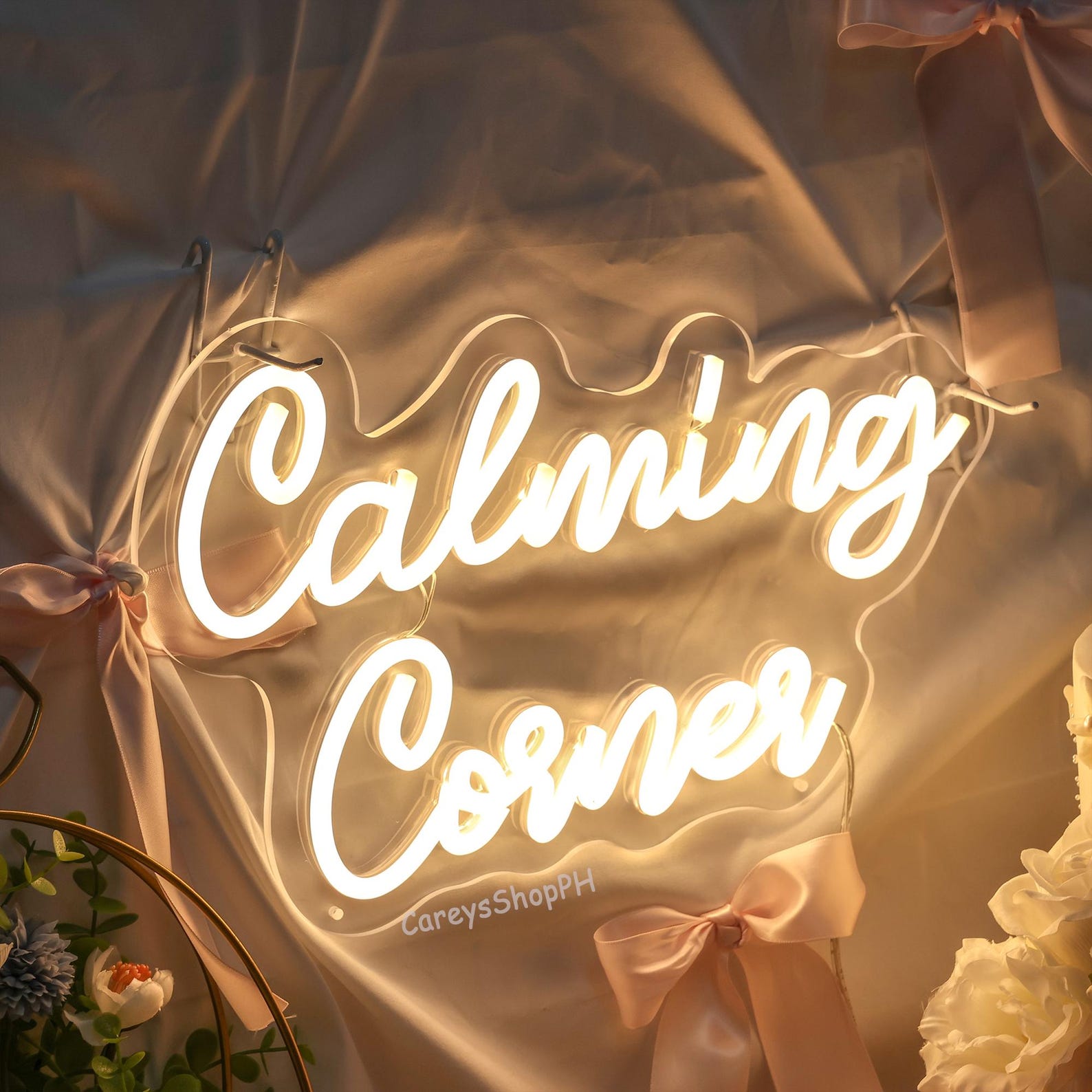 Calming Corner Neon Sign, Calming Area Neon Light, Calm Breathing ...