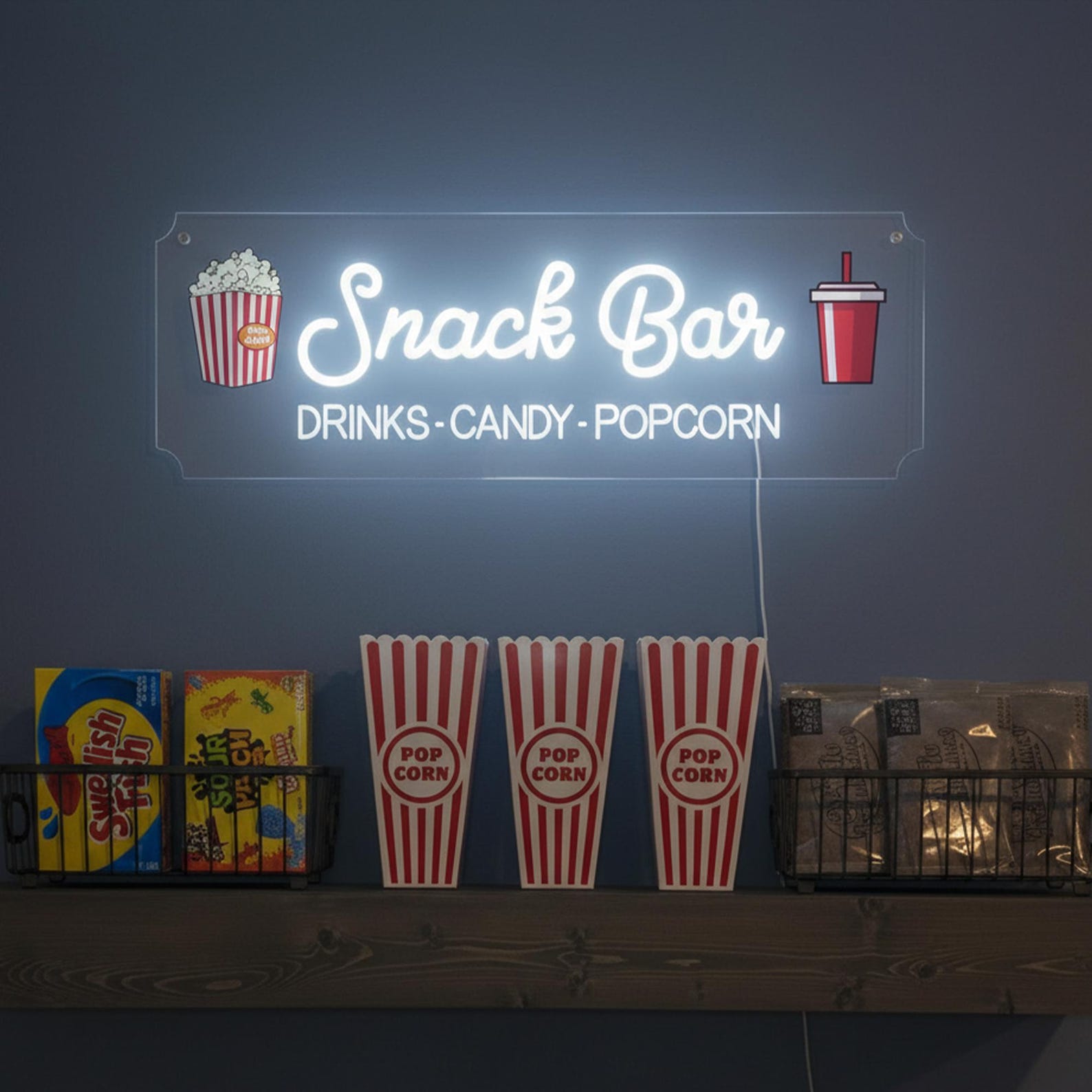 Custom Snack Bar Neon Sign, for Gourmet Shop Decor ,fast Food Coffee ...
