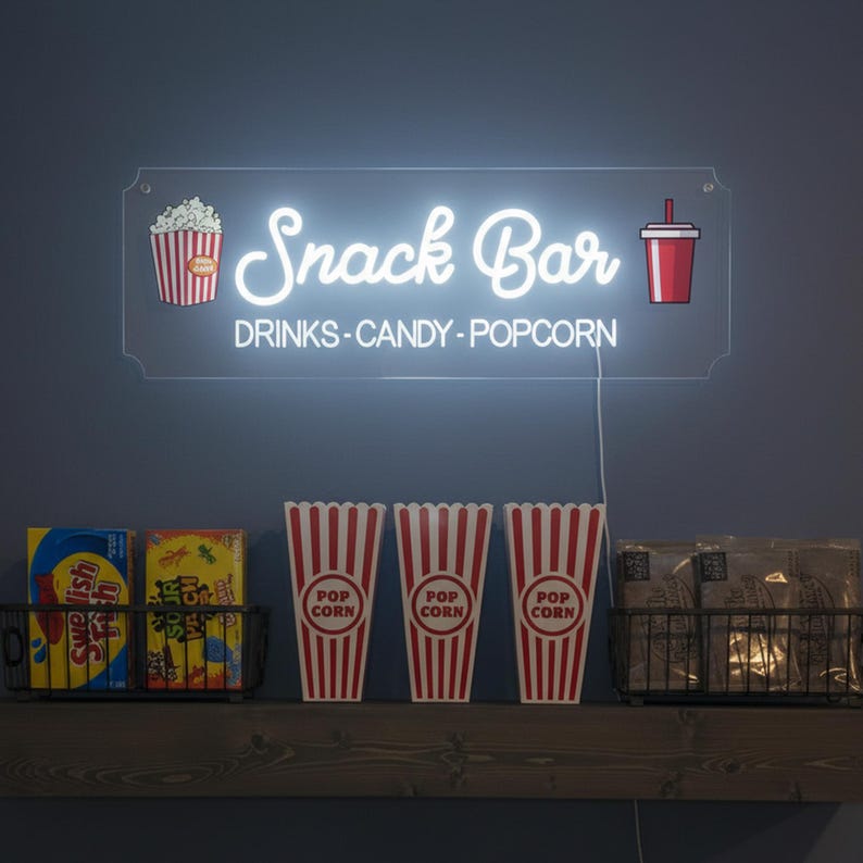 Custom Snack Bar Neon Sign, for Gourmet Shop Decor ,fast Food Coffee ...