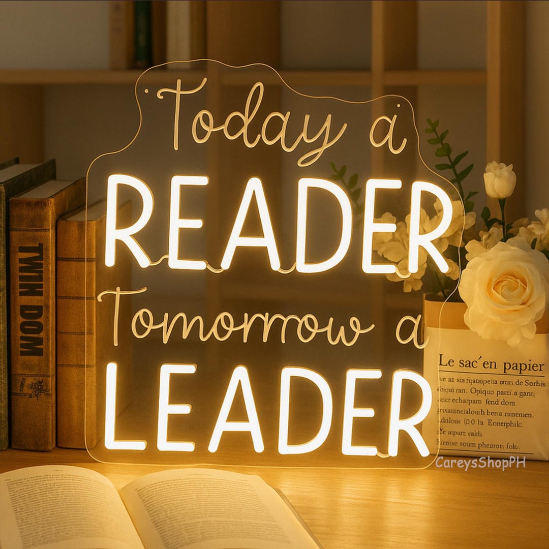 Today A Reader Neon Sign, Inspiring Classroom Decor - Etsy