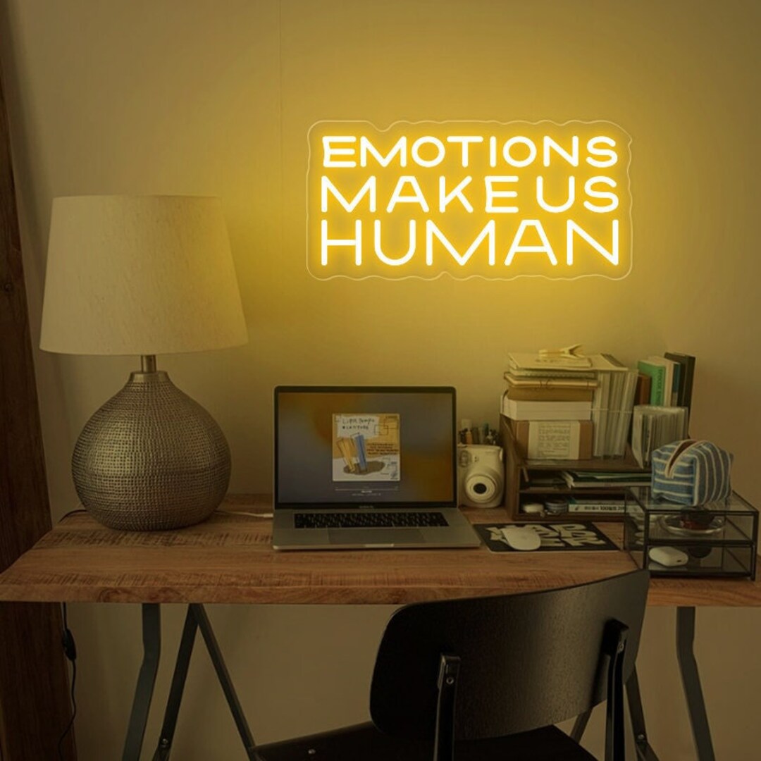 Emotions Make Us Human Neon Sign, Positive Energy Neon, Therapy Office ...