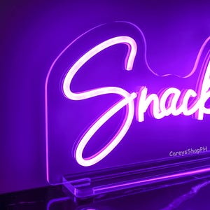 Snack Bar Neon Sign, Snacks Led Signs, Snacks Room Led Lights, for ...