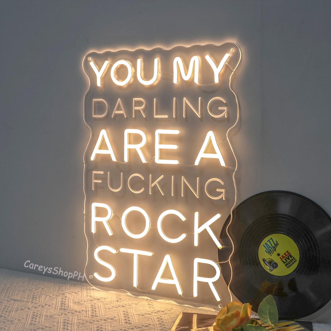 You Are a Rockstar Neon Sign, Music Room Decor - Etsy