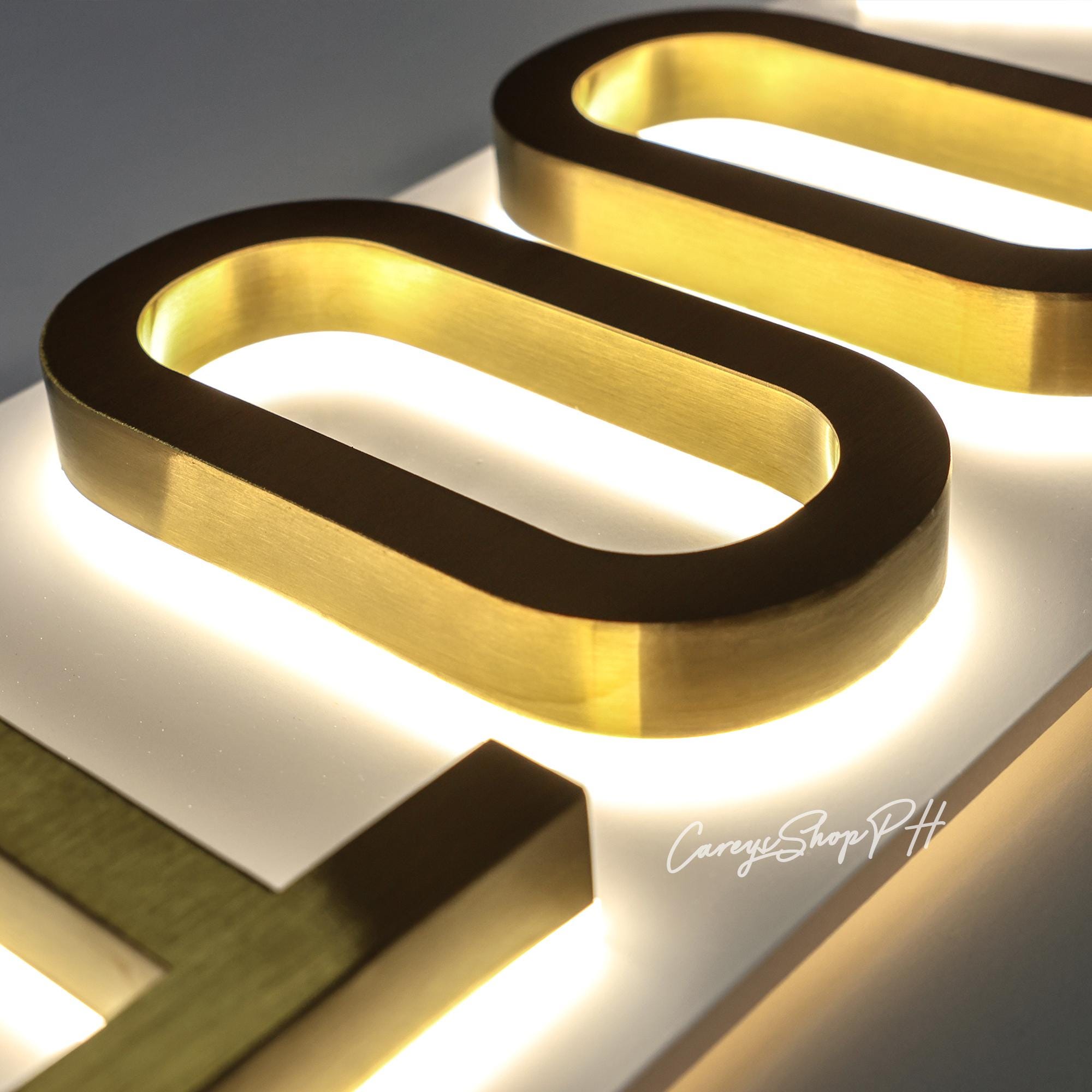 Custom Backlit Business Logo, Halo Illuminated 3d Sign, Company Signage ...