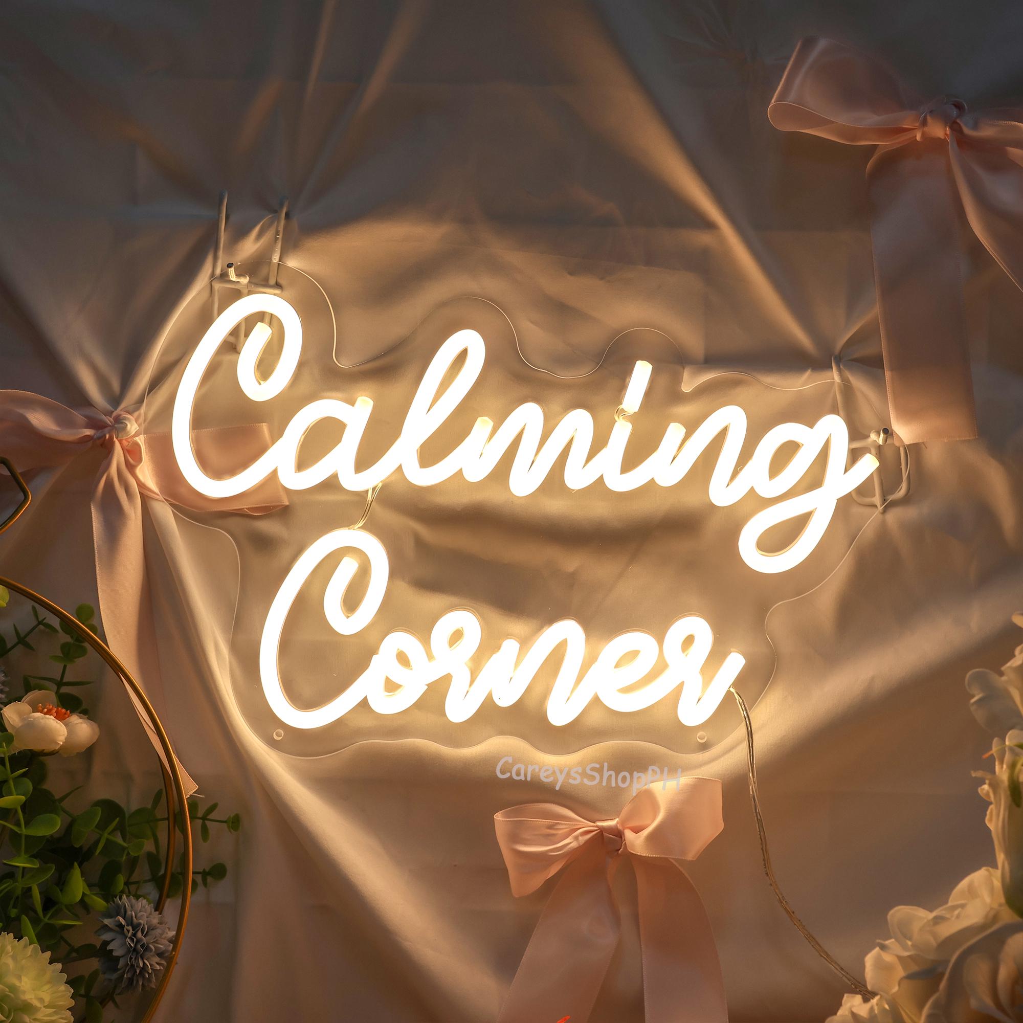 Calming Corner Neon Sign, Calming Area Neon Light, Calm Breathing ...