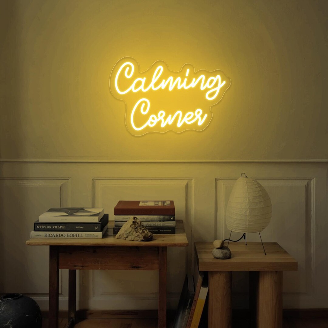 Calming Corner Neon Sign, Calming Area Neon Light, Calm Breathing ...