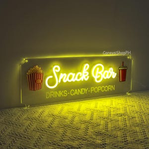 Custom Snack Bar Neon Sign, for Gourmet Shop Decor ,fast Food Coffee ...