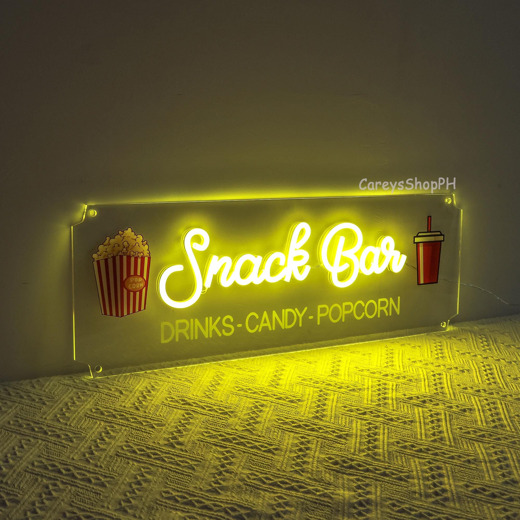 Custom Snack Bar Neon Sign, for Gourmet Shop Decor ,fast Food Coffee ...
