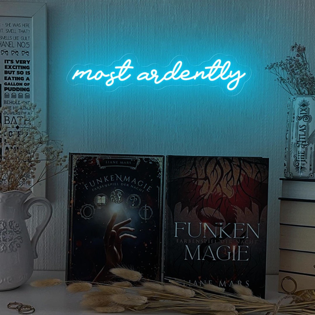 Most Ardently Neon Sign, Book Obsessed LED Decor, Book Lovers Gift ...