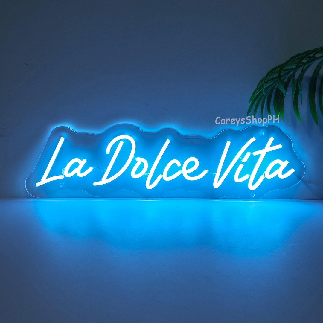 La Dolce Vita Neon Sign, Led Neon Sign, Bedroom Neon Light, Neon Wall ...