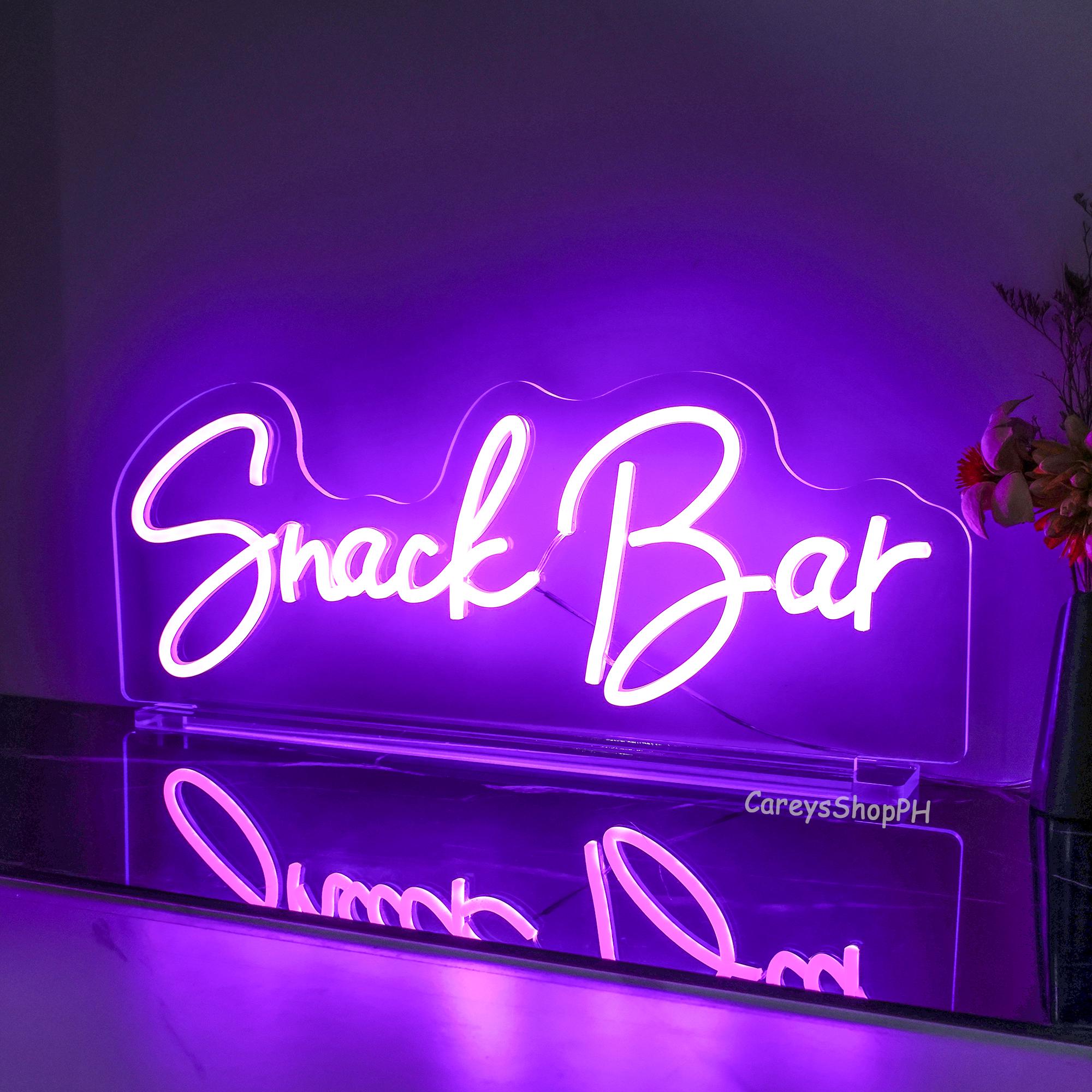 Snack Bar Neon Sign, Snacks Led Signs, Snacks Room Led Lights, for ...