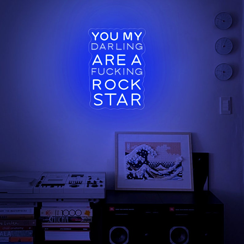 You Are a Rockstar Neon Sign, Music Room Decor - Etsy