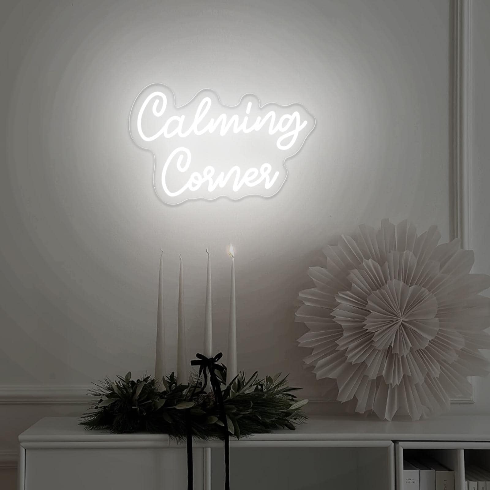 Calming Corner Neon Sign, Calming Area Neon Light, Calm Breathing ...