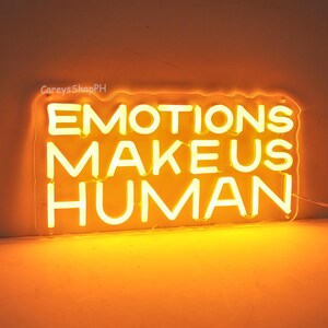 Emotions Make Us Human Neon Sign, Positive Energy Neon, Therapy Office ...