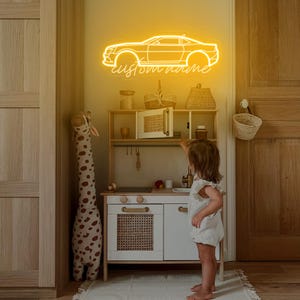 Custom Name Car Led Neon Sign, Personalized Led Light for Garage, Home ...