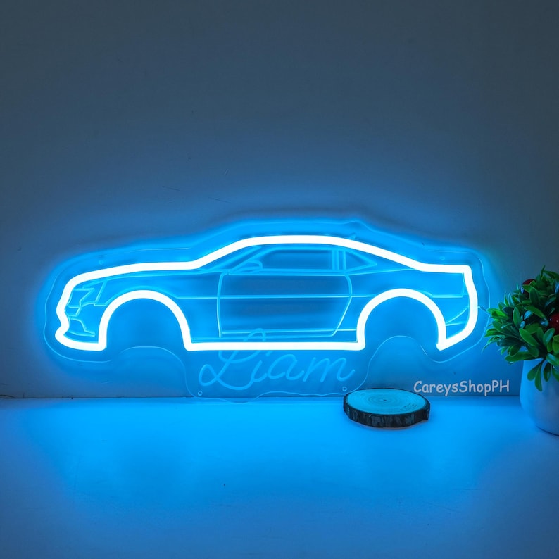 Custom Name Car Led Neon Sign, Personalized Led Light for Garage, Home ...