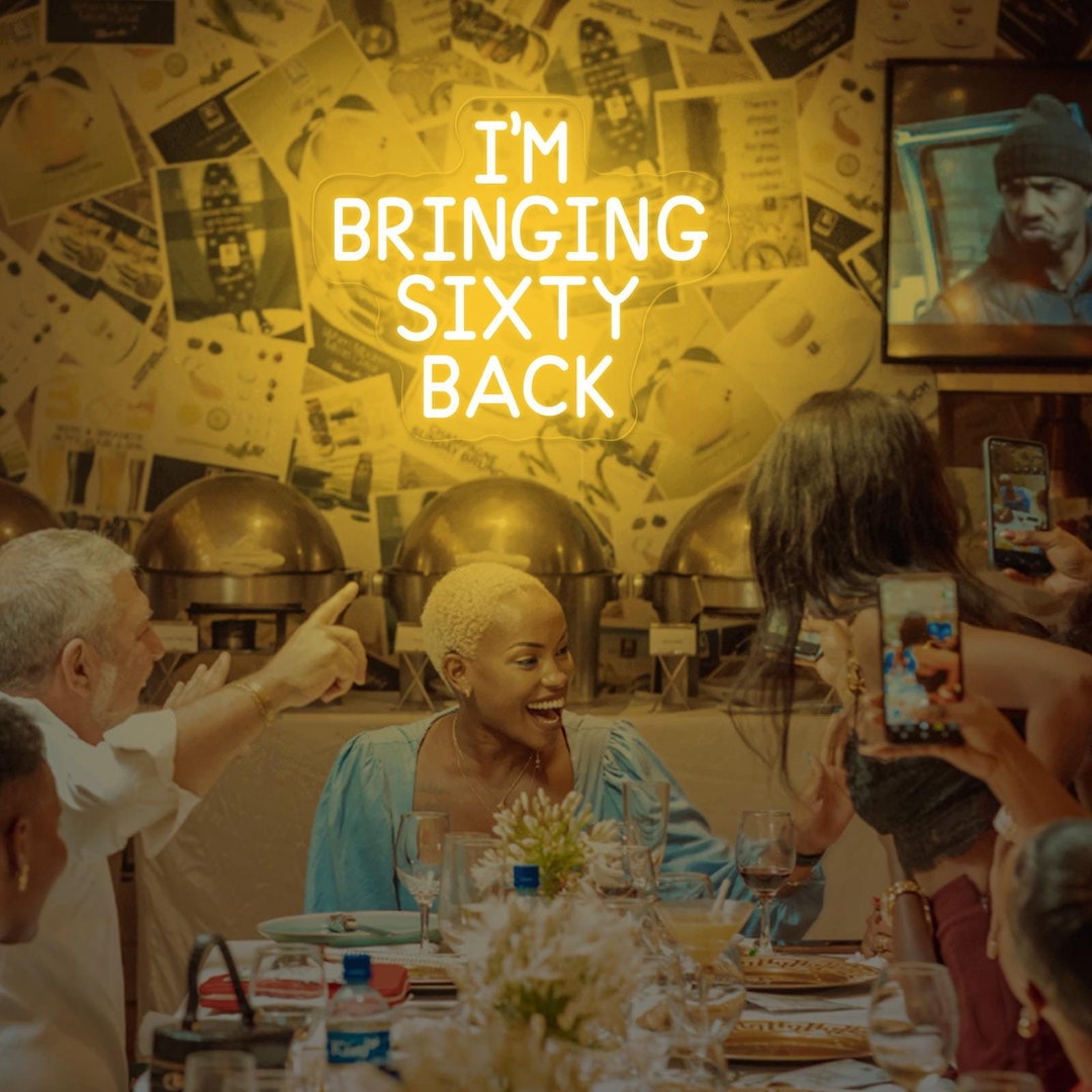 Custom I'm Bringing Sixty Back Neon Sign, 60th Birthday Wall Decor ...