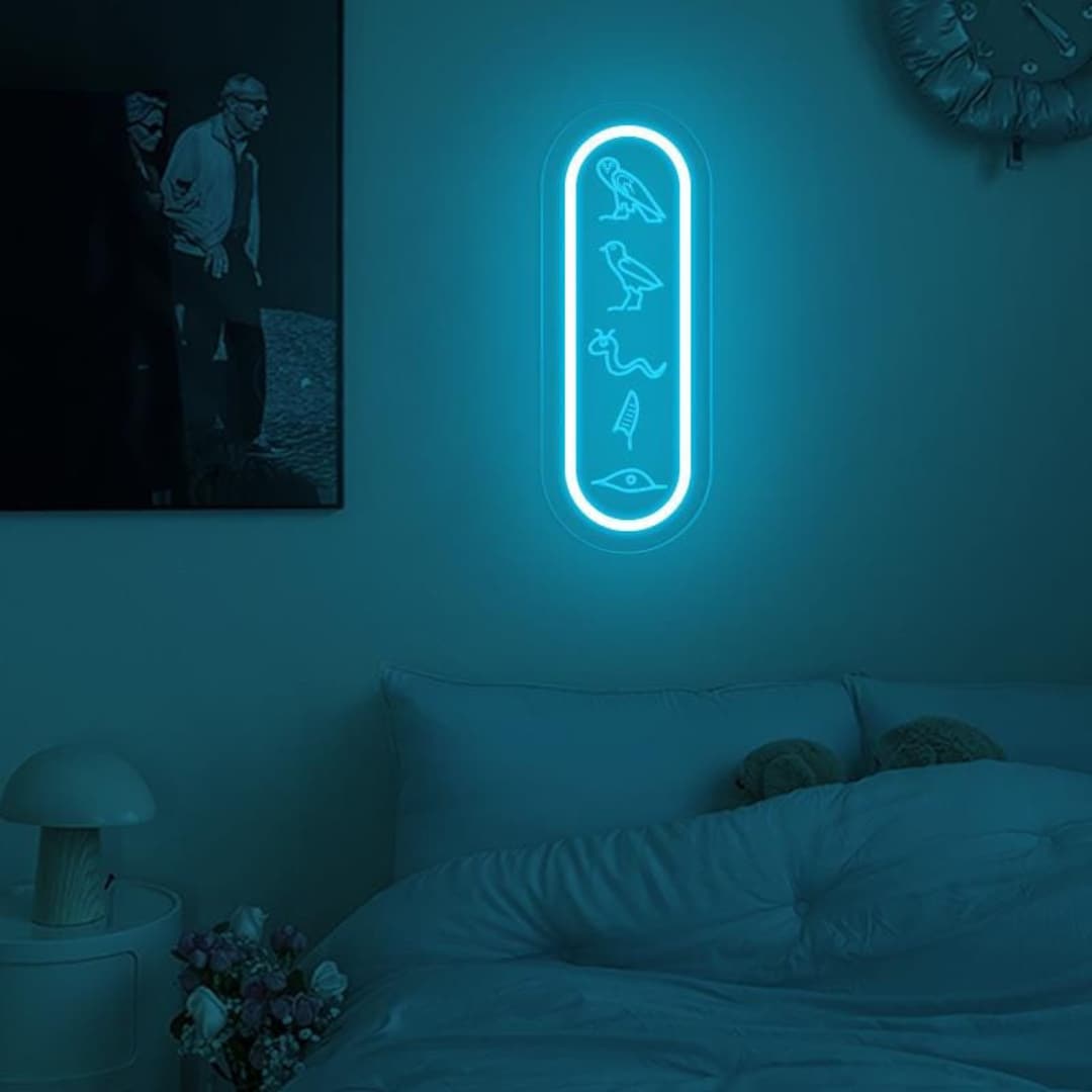 Custom Egypt Name Neon Sign, Personalized Egyptian Hieroglyphic Neon ...