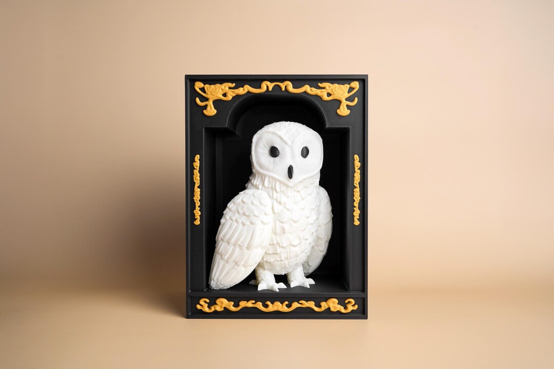 Harry Potter-inspired Snowy Owl Book Nook Magical Decorative Book Stand ...