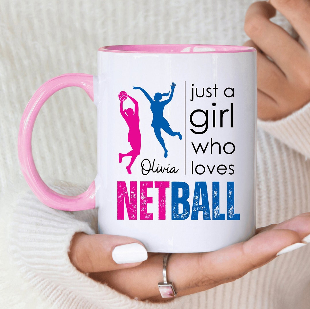 Personalised Netball Mug, Custom Gift for Netball Player, Netball Gift ...