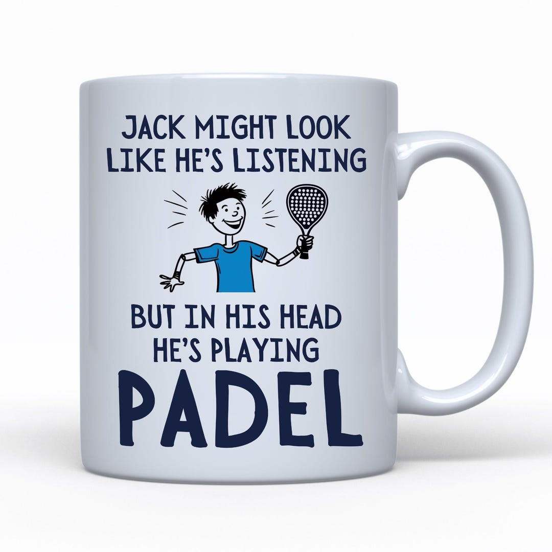 Personalised Padel Mug, Funny Padel Gift, Gift for Dad, Father's Day ...