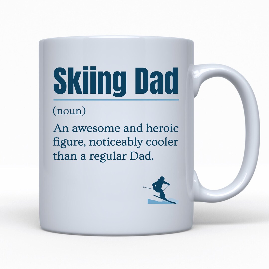 Skiing Gift for Dad, Funny Skiing Mug, Skier Definition Mug, Fathers ...