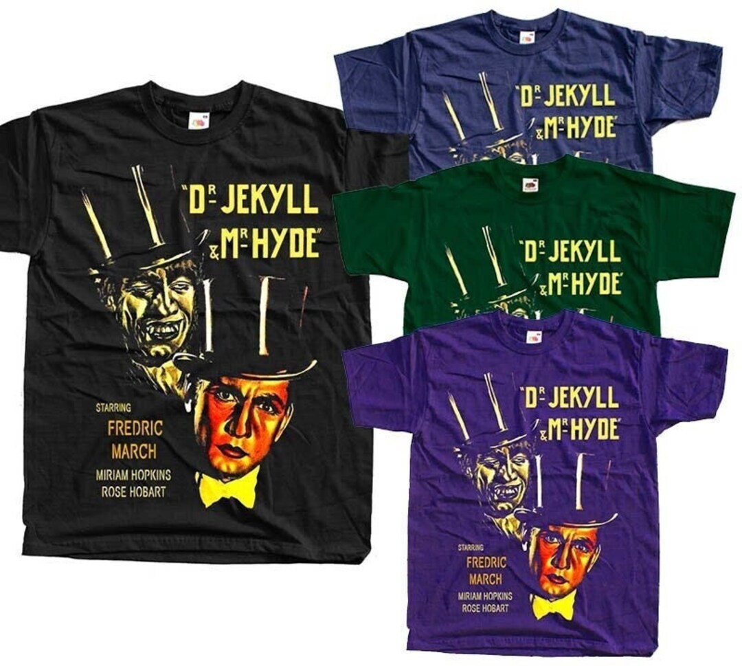 Dr. Jekyll and Mr. Hyde V1 Horror Poster T-SHIRT All Sizes S-5XL Cotton ...