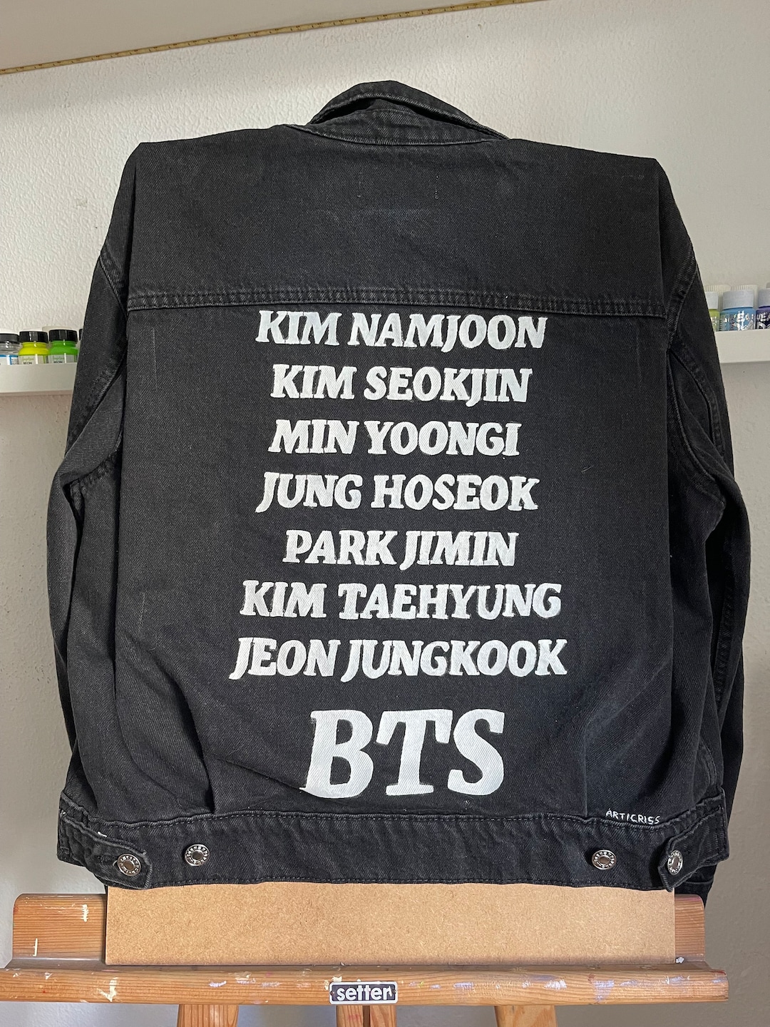 BTS Hand Painted Jacket - Etsy