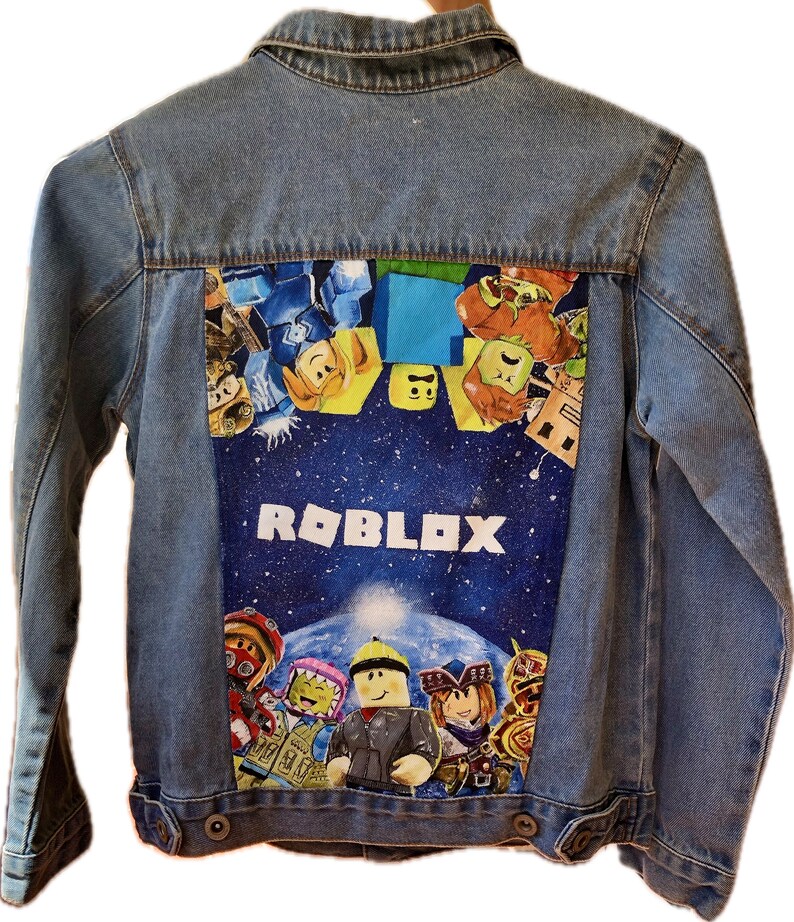 Roblox Hand Painted Denim Jacket - Etsy
