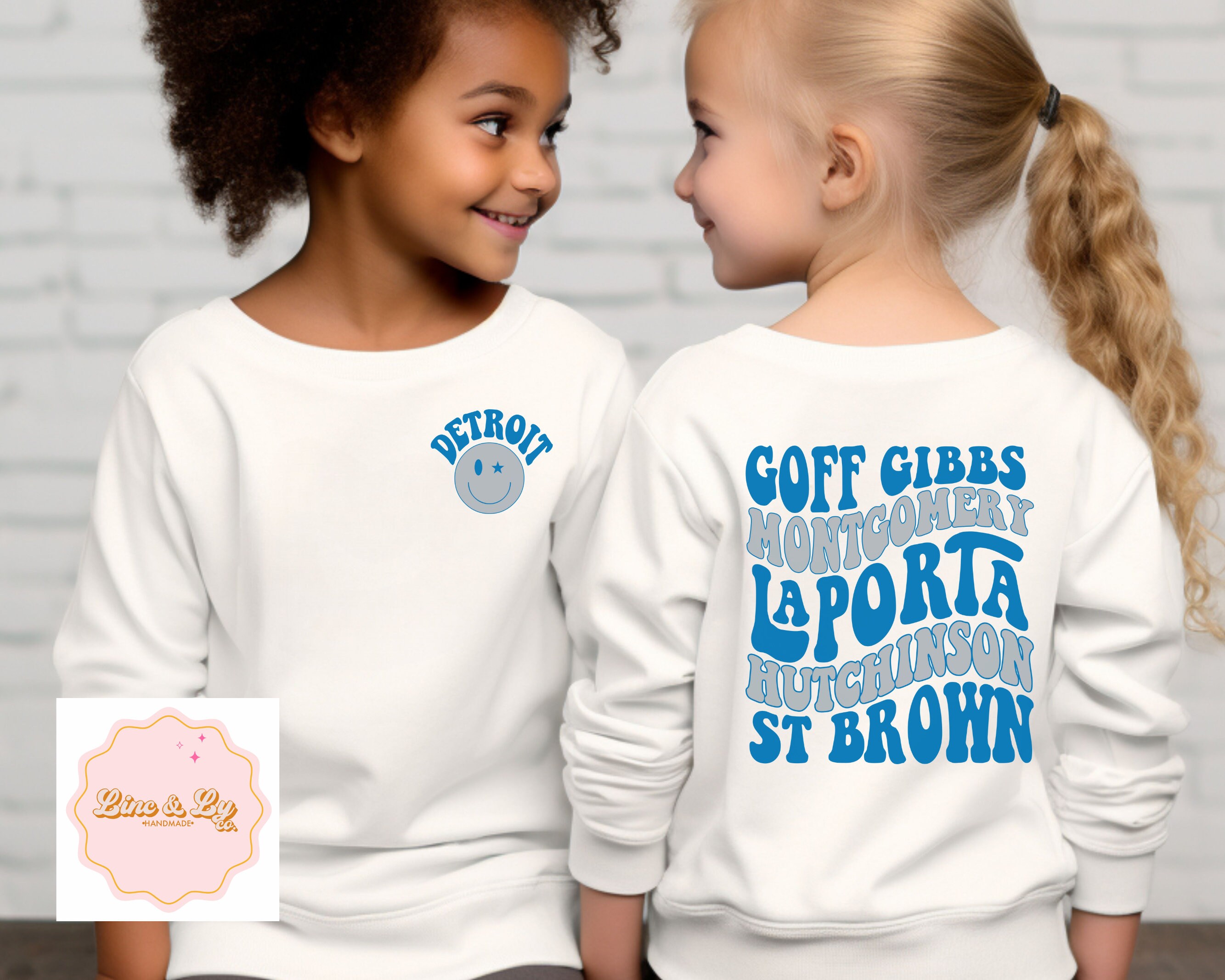 Youth Players Detroit Lions Crewneck, Unisex Sizing, Sweater, Detroit ...