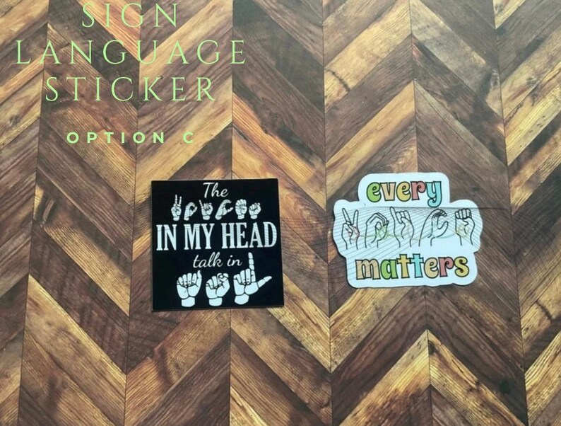 Sign Language Stickers & Decals - Etsy