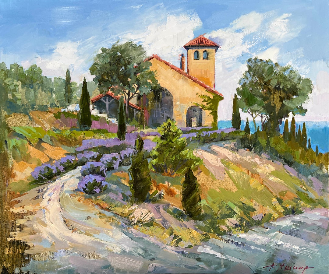 Painting of Spain, Original Landscape Artwork, Housewarming Gift ...