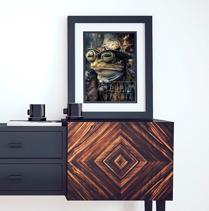 Steampunk Art Frog Portrait Victorian Instant Download PNG JPG ...