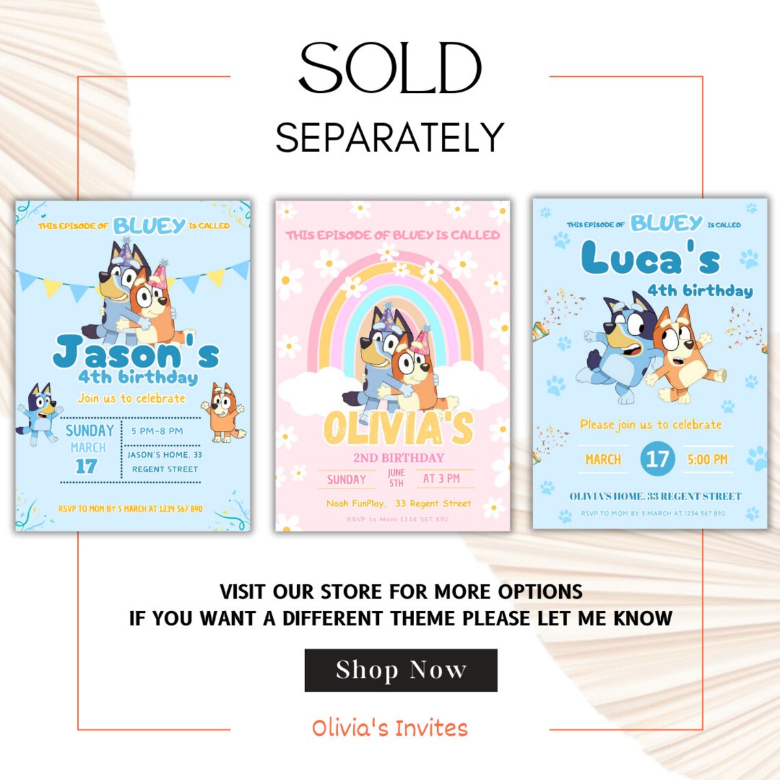 Bluey Birthday Invitation Boy Bluey Digital Invite Canva Bluey and ...