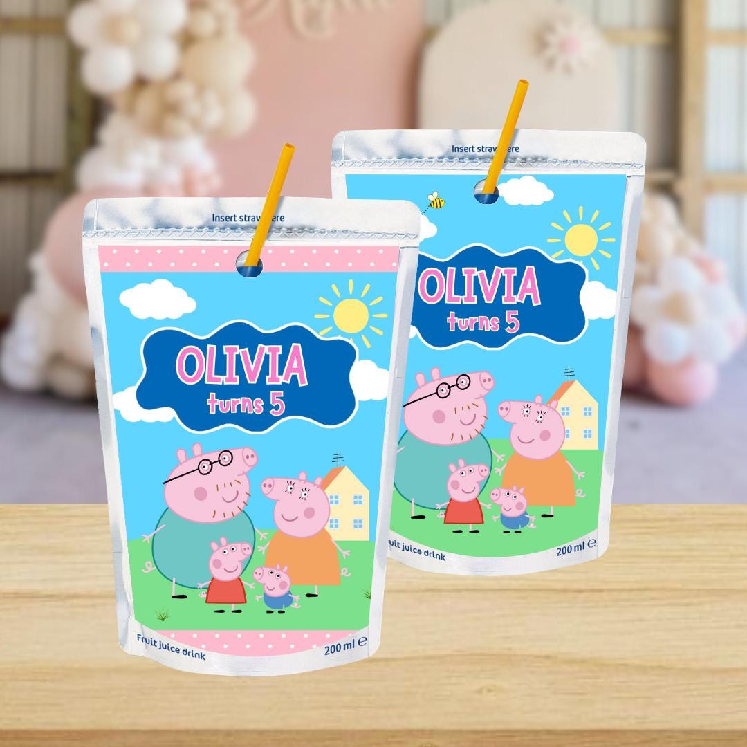 Peppa Pig Capri Sun Label Girl Peppa Pig Juice Label Peppa Pig Birthday ...