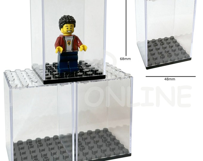 Lego Minifigure Display Case Plastic Stackable Building Blocks ...