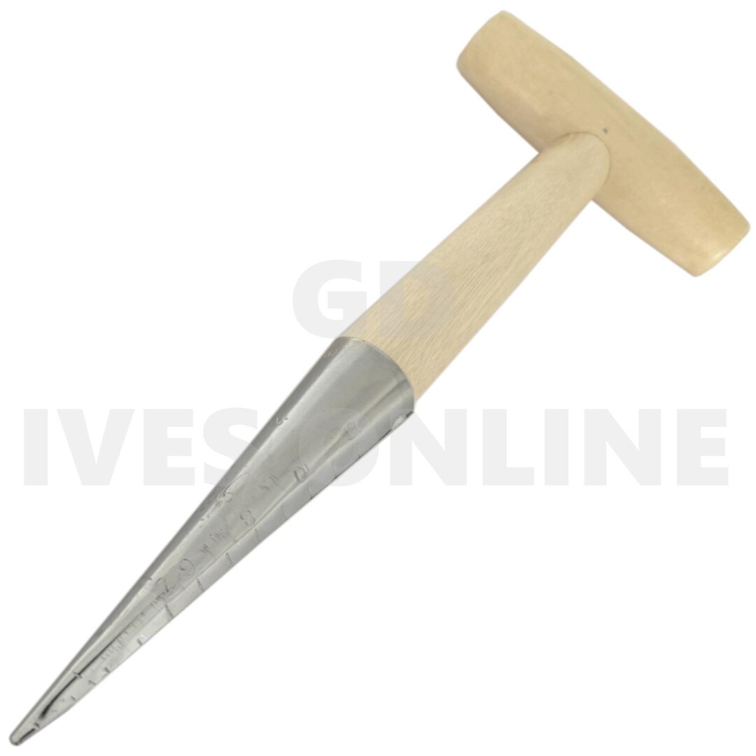Wooden Garden Hand Dibber Stainless Steel Sow Dibbler Seed Planter Tool ...