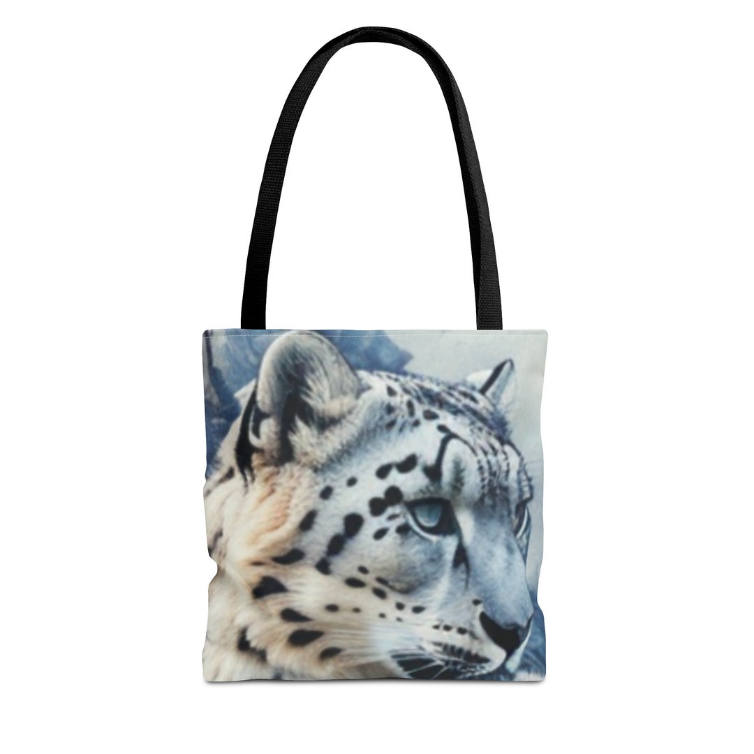 Leopard Tote Bag,leopard Gifts,white Leopard Tote,stylish Leopard Tote ...