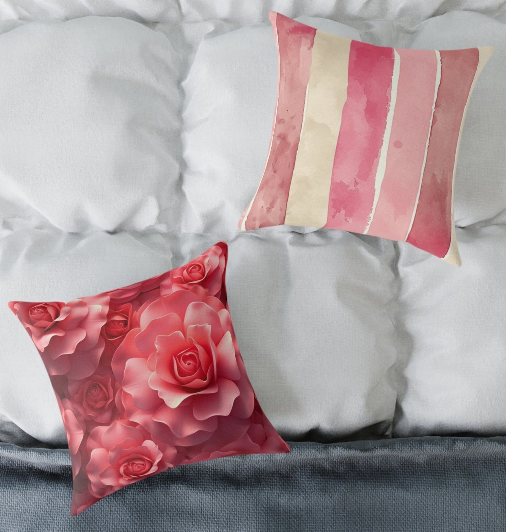 Beautiful Pink Roses Pillow,elegant Floral Pillow,home Decor,roses ...