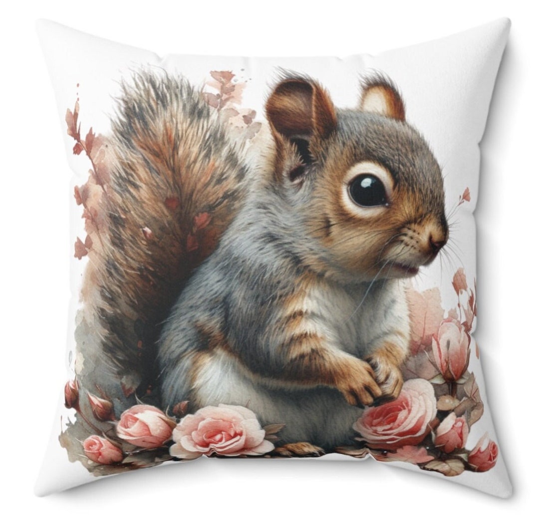 Squirrel Pillow,home Decor,adorable Squirrel Pillow,nature Lover Gift ...