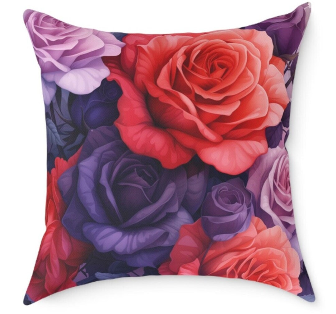 Rose Pillows,flower Pillow,double Sided Pillow,wild Rose Pillow ...