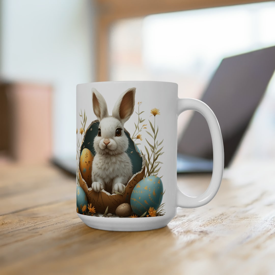 Easter Bunny Coffee Mug,rabbit Lover Gift,easter Cup,rabbit Mug,mother ...